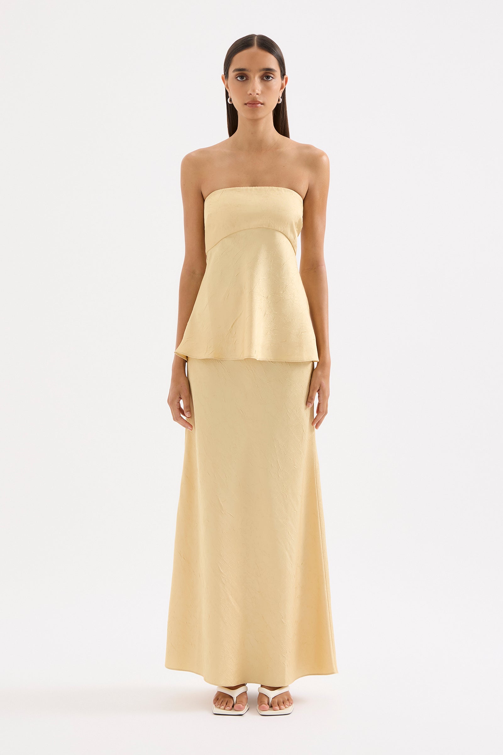 Pandora Strapless Top - Butter